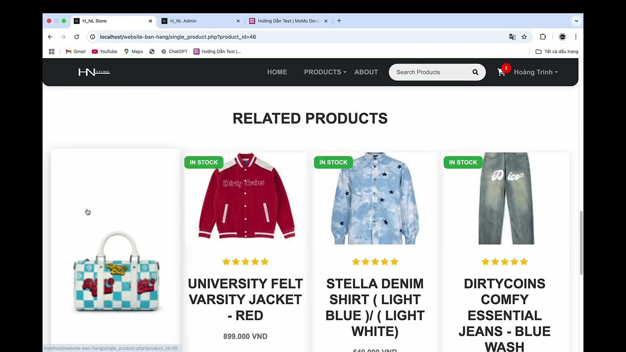 Full đồ án thiết kế Ecommerce website PHP MySQL. Tích hợp thanh toán Online và tự động gửi mail ...