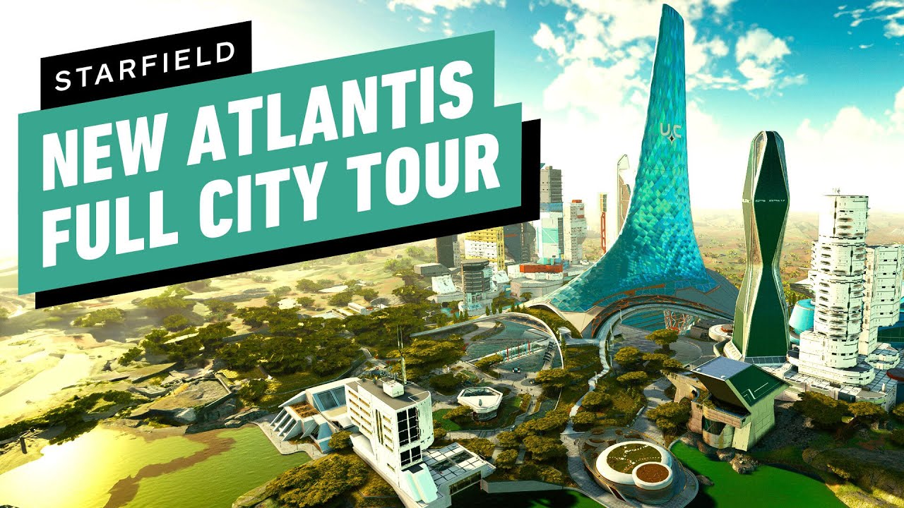 Starfield: Full City-Wide Tour of New Atlantis - YouTube