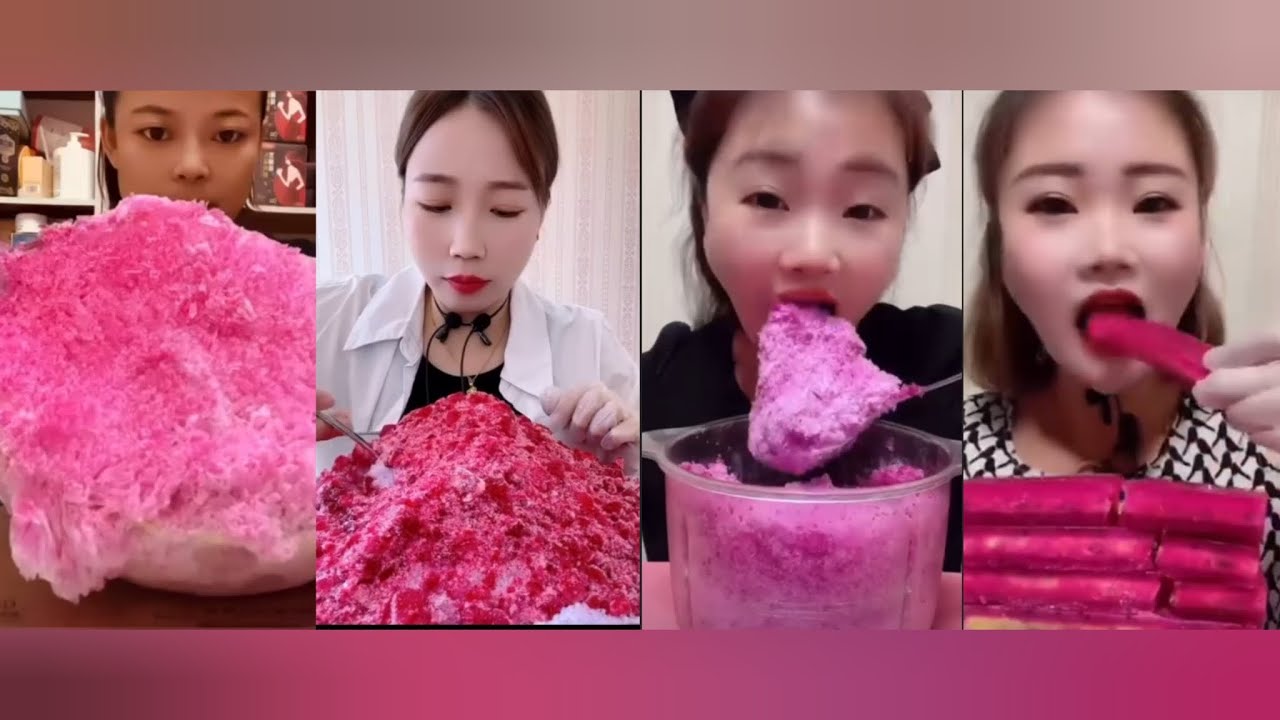 Asmr Ice Eating / Asmr Mukbang Ice Eating Sounds / Bink Ice - YouTube