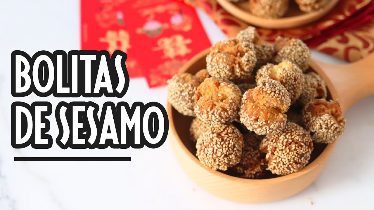 Bolitas de sesamo - ma qiu 麻球 | Receta China | Fried sesame balls ...