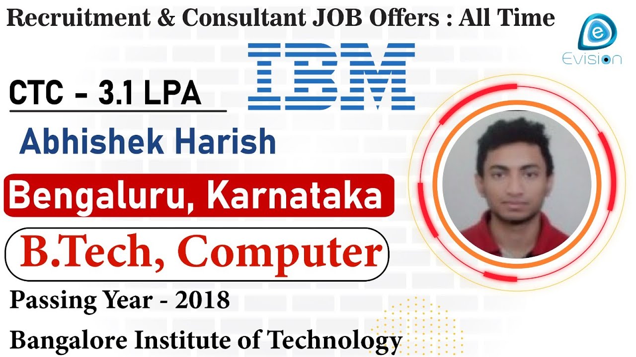 Congrats, Abhishek H | Selected in IBM | 3.1 LPA | COMPUTERS SCIENCE ...