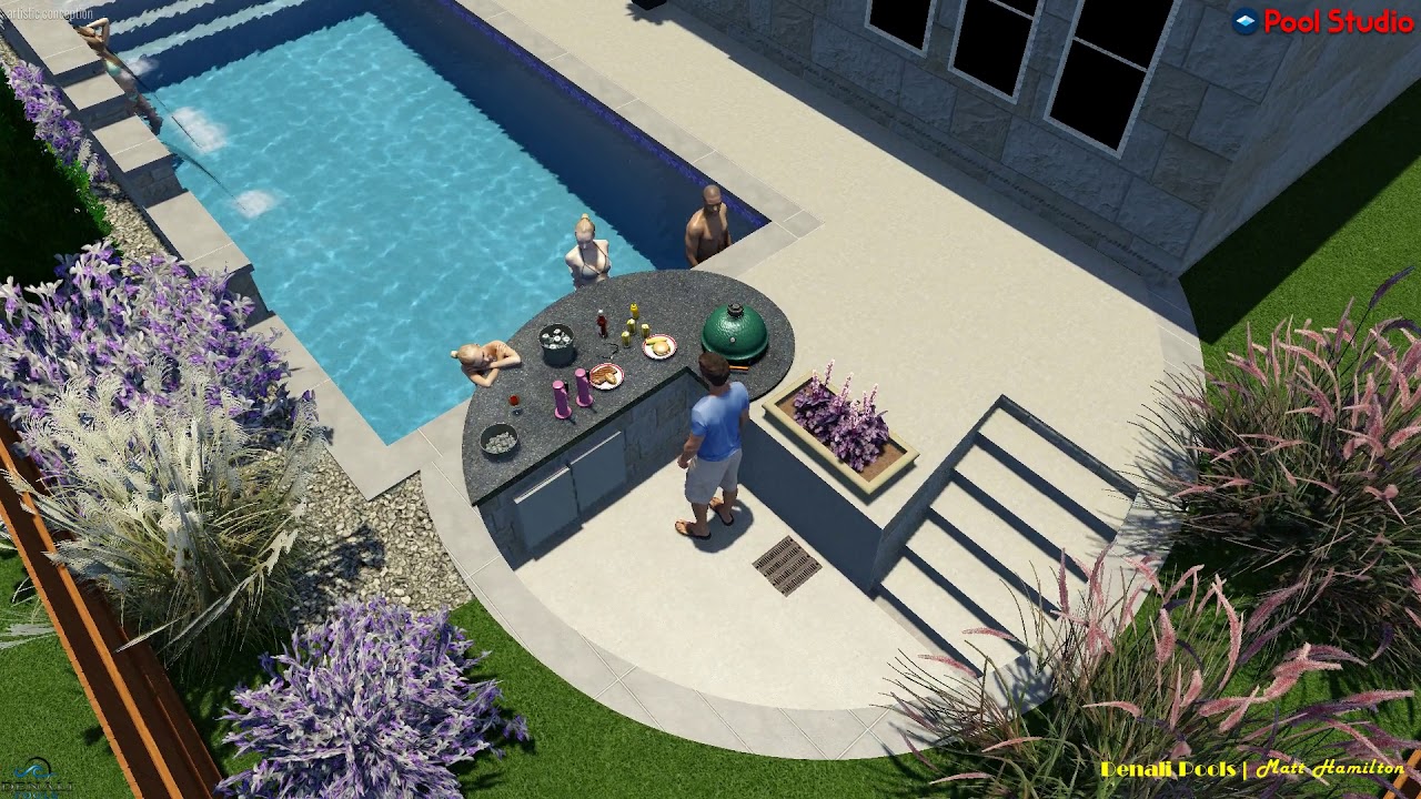 Pool with Fibonacci Elements - Purple Accents - YouTube