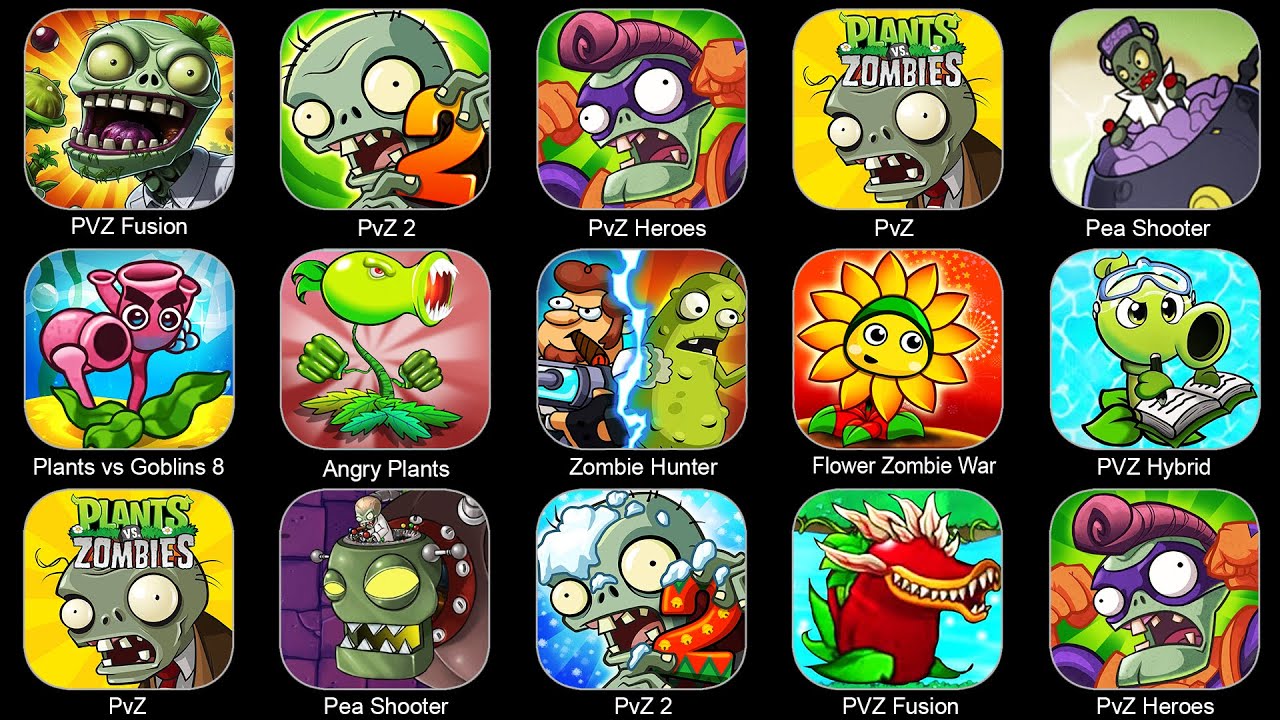 PVZ Fusion,PvZ 2,PvZ Heroes,PvZ,Pea Shooter,PVZ Hybrid,Flower Zombie ...