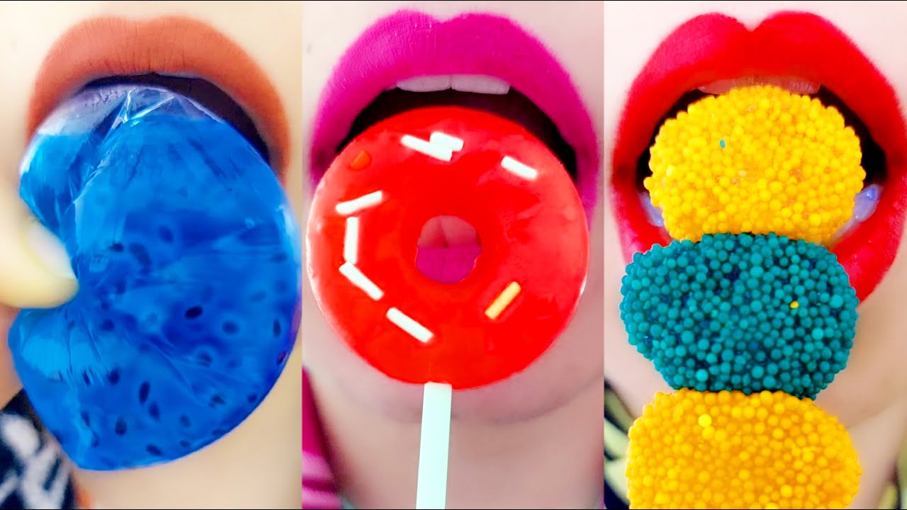 ASMR Food Eating Sounds : ASMR Emoji Food in 1 minute - YouTube