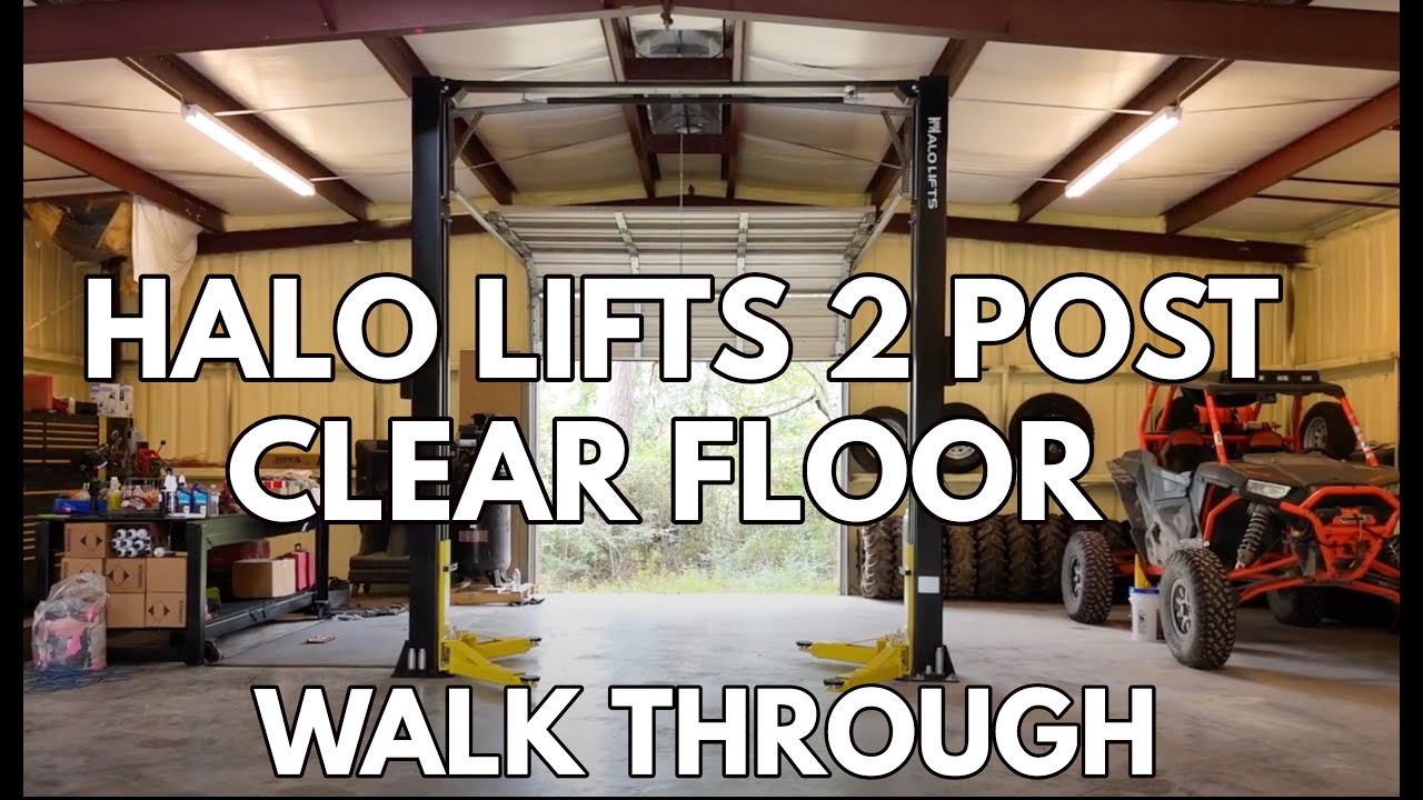Halo Lifts 2 Post Clear Floor 10,000 lb capacity Model Walk Through ...