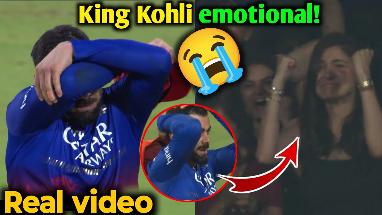 Virat Kohli emotional during winning celebration || Virat kohli Anushka ...