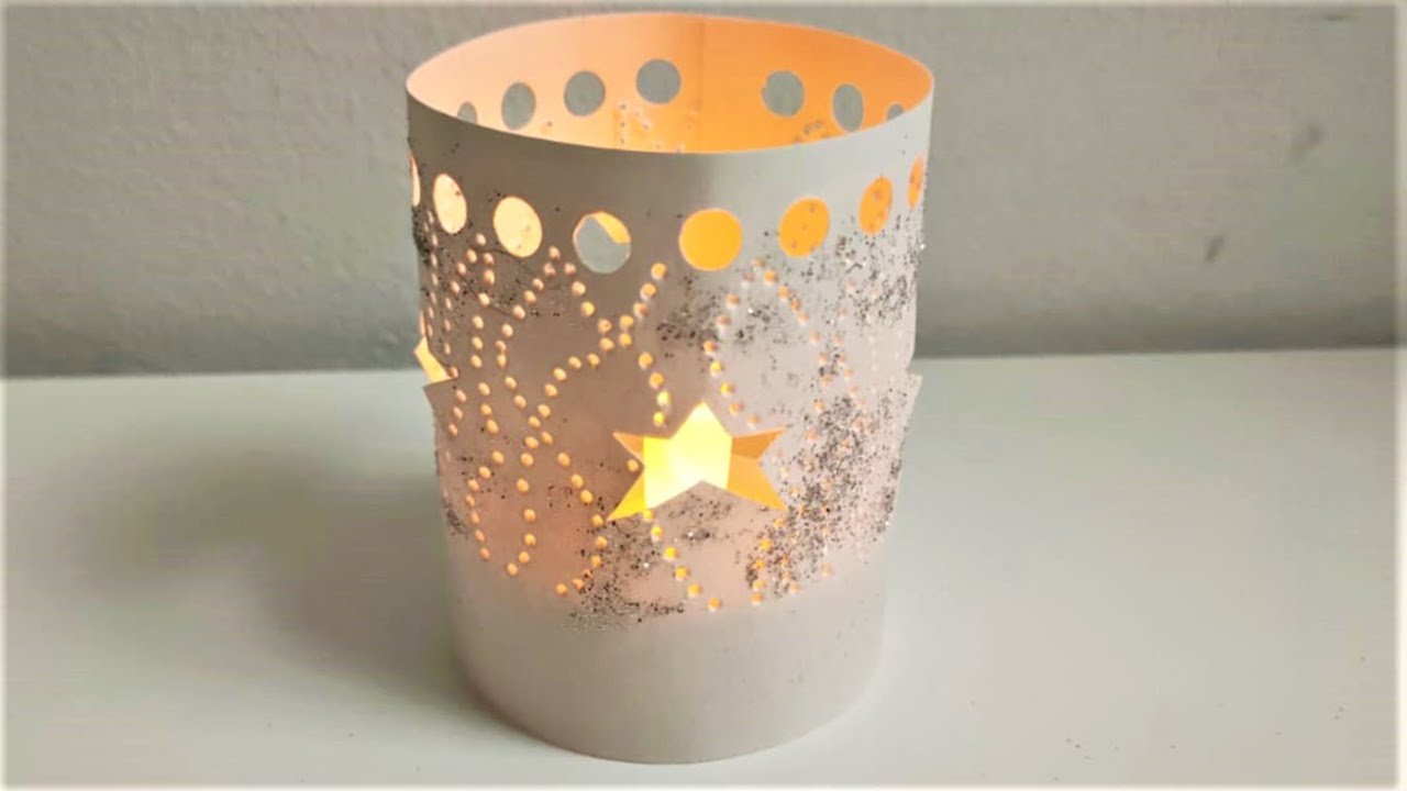 Paper crafts / How to make a candle holder out of paper / Easy candle ...
