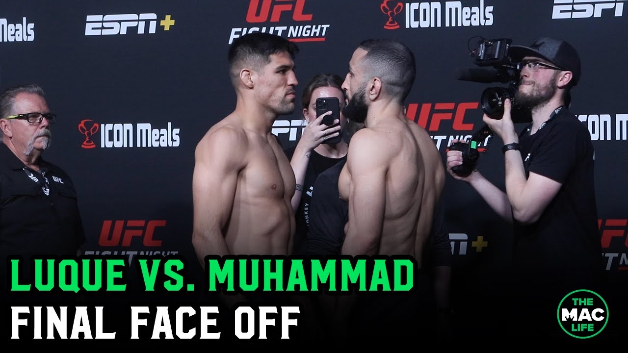 Vicente Luque vs. Belal Muhammad Final Face Off | UFC Vegas 51 - YouTube