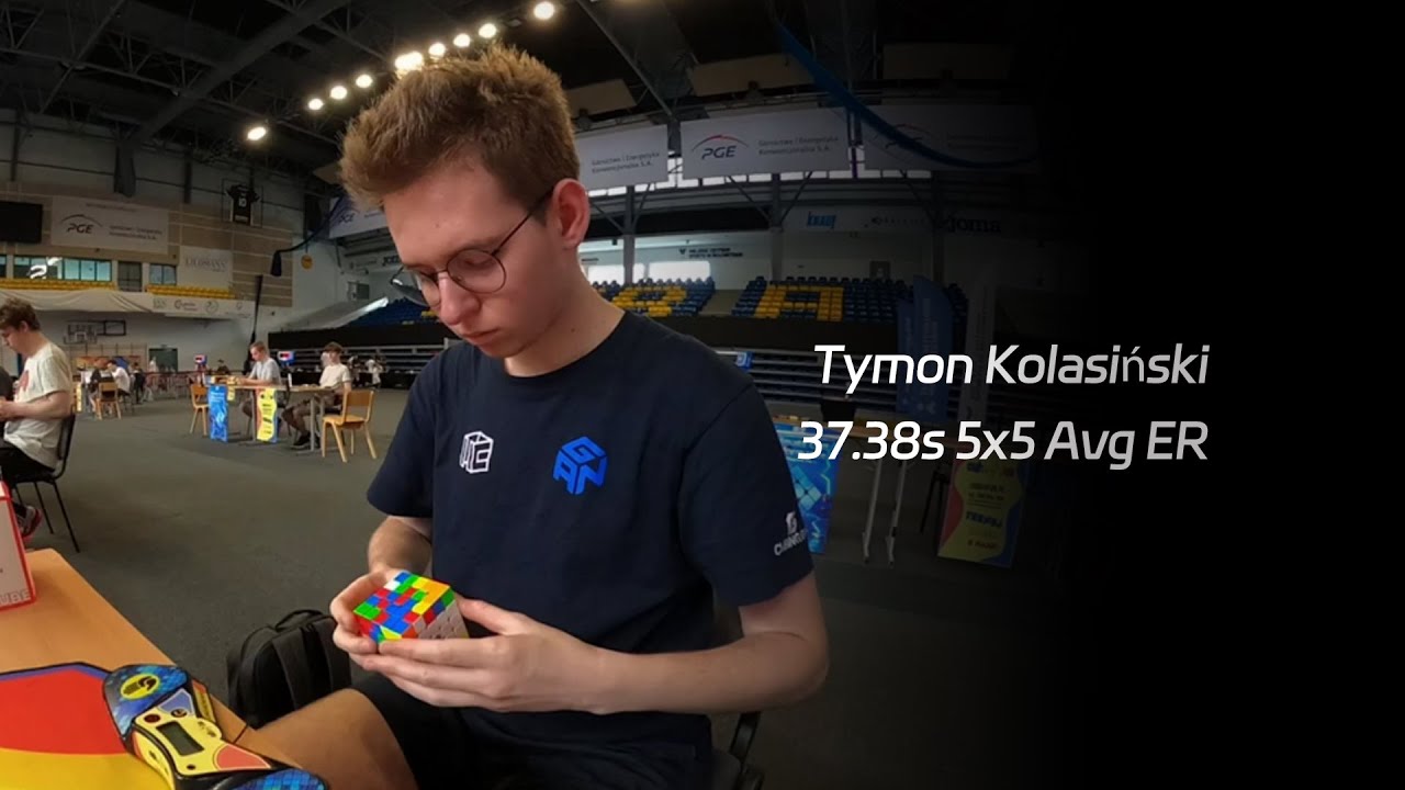 GANCUBE - Tymon Kolasiński 37.38s 5x5 Cube Average European Record ...