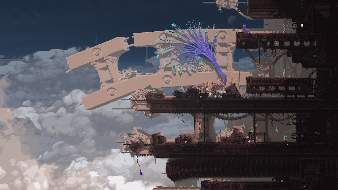 Rain World - Spearmaster climbs the Mast - YouTube