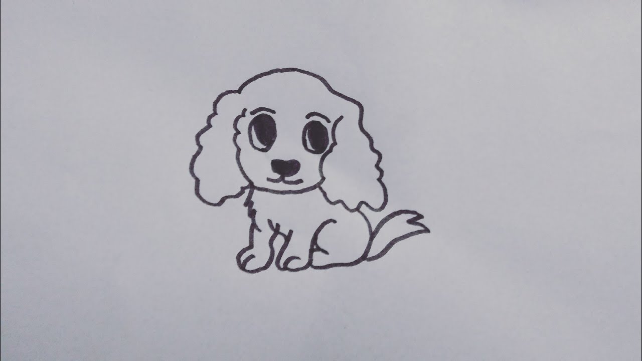 How to draw a dog easily | dog drawing for kids simple - YouTube