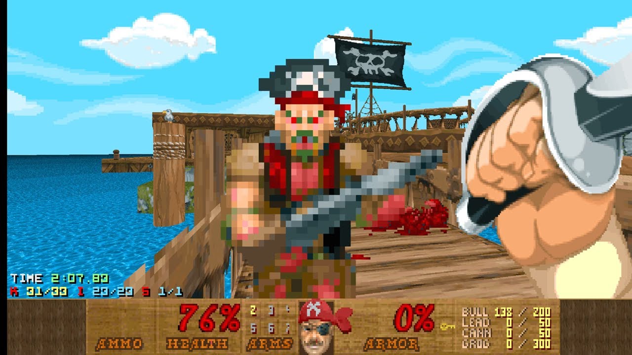 Doom 2 - Pirate Doom II (Map 1: Drunken Sailerz early in the Morning ...