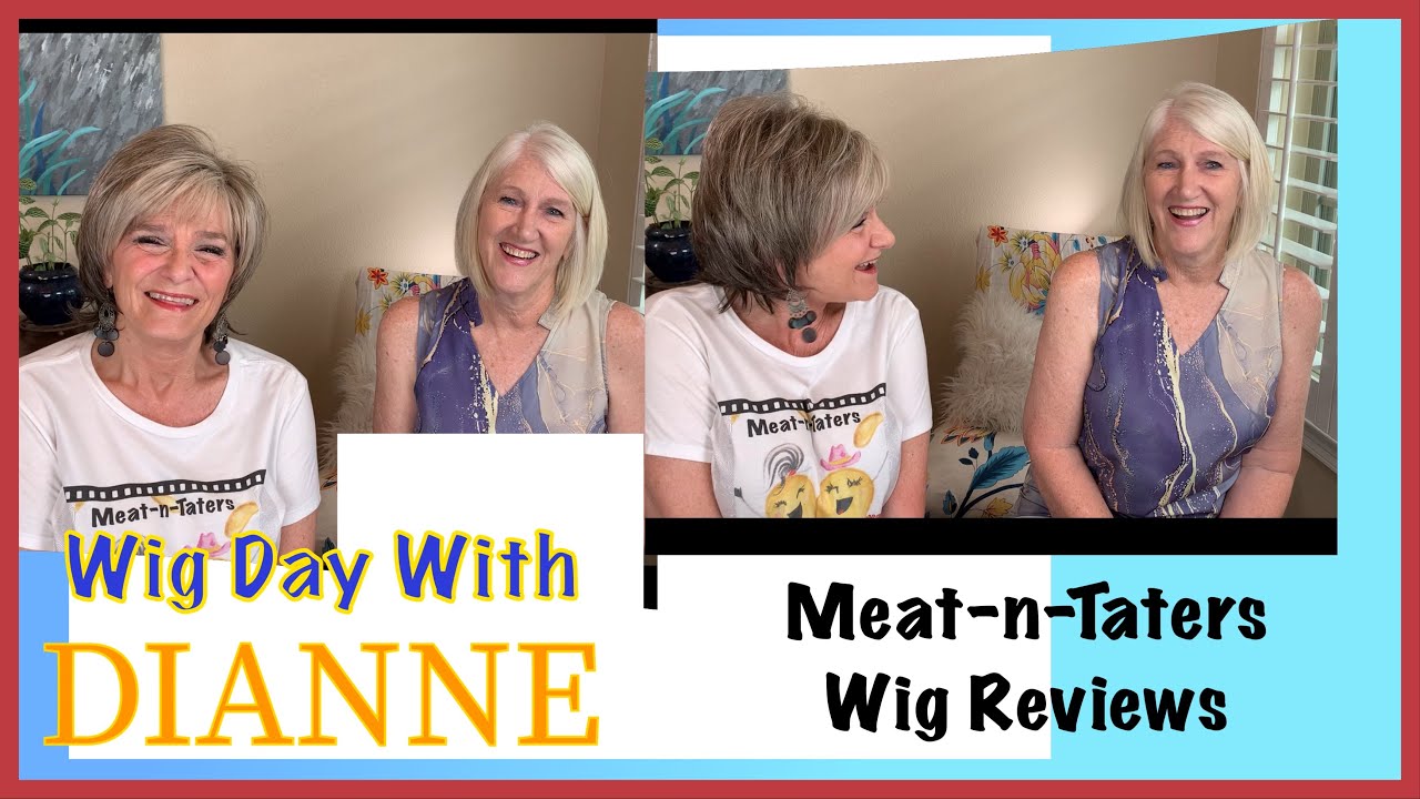 WIG DAY With DIANNE! // Dianne Tries 7 Wigs in 5 minutes // Meat-n ...