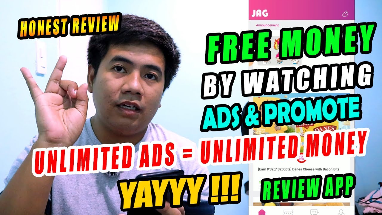 FREE MONEY BY WATCHING ADS || JAG APP || UNLIMITED ADS = UNLIMITED ...