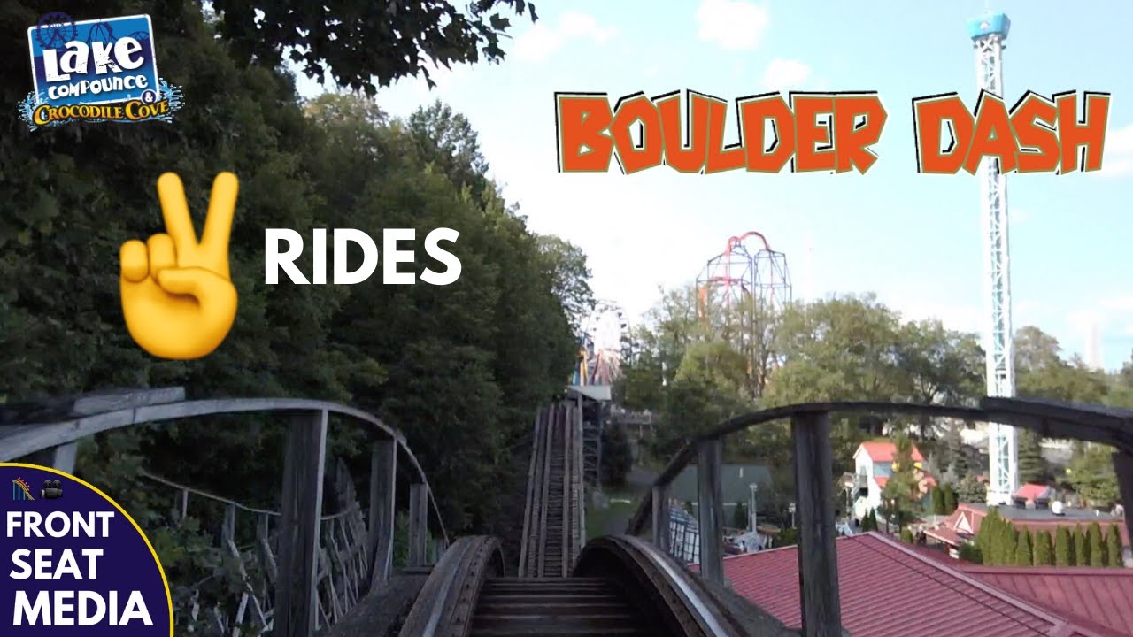 Two Rides on Boulder Dash roller coaster at Lake Compounce - YouTube