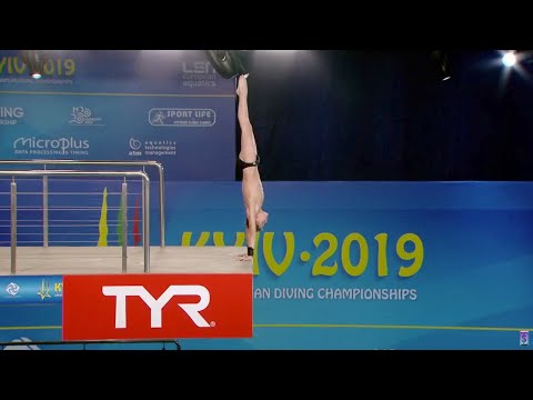 LEN European Diving Championships 2019, Ukraine. Men's 10m Platform - Preliminaries. Stadium speaker