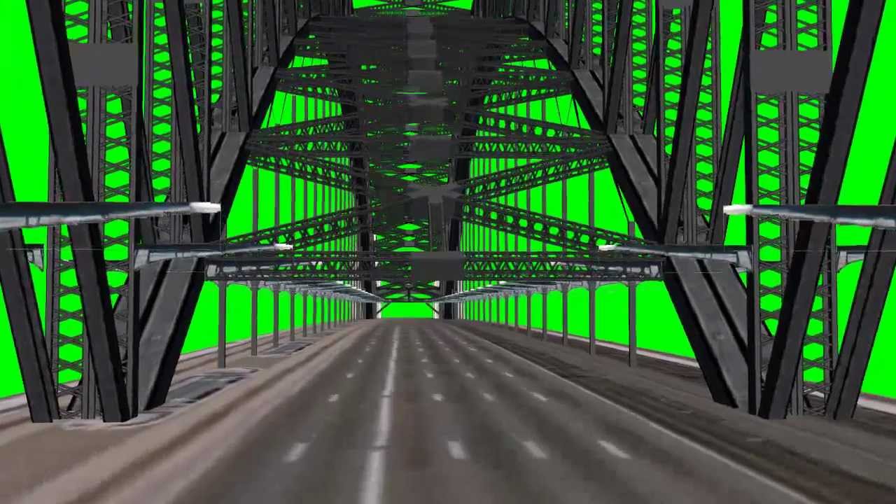 camera ride over the Sydney Harbour Bridge - green screen effect - YouTube
