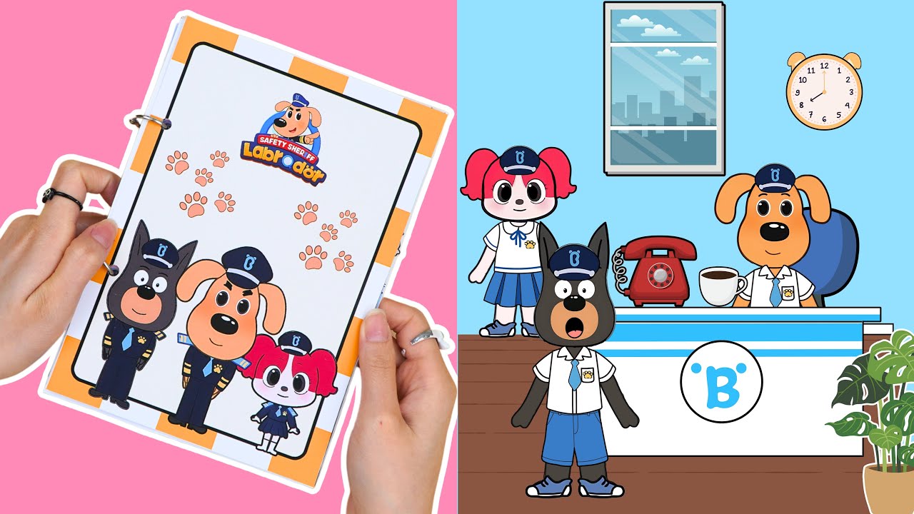 [ Paper DIY ] Sheriff Labrador Quiet Book | Crafting Adventure with ...