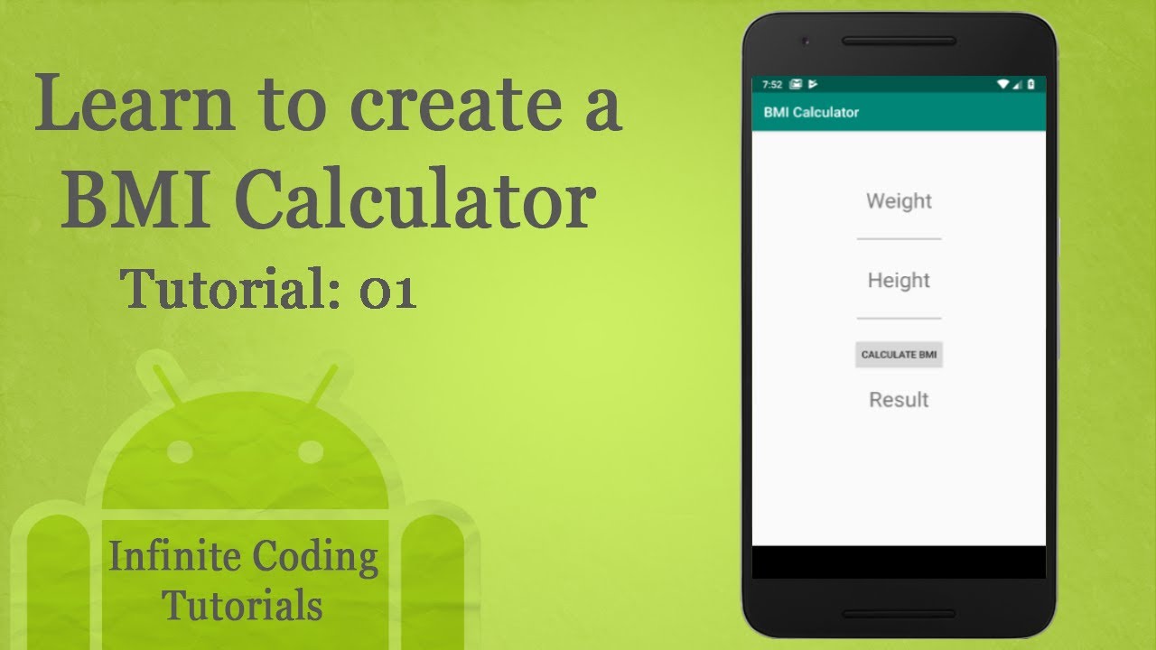 Android Studio Tutorial 1 BMI Calculator Source Code YouTube