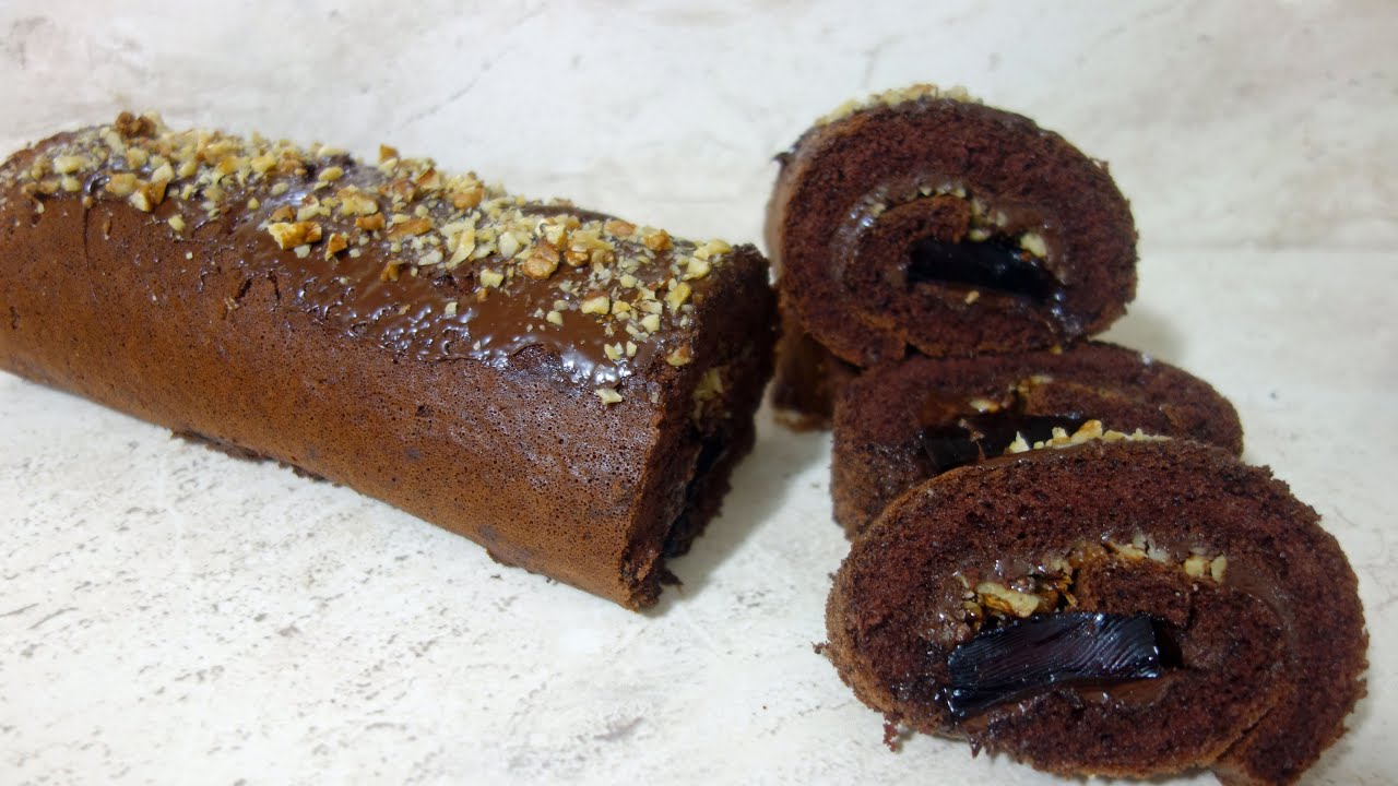 Lubicie ciasto czekoladowe? Rolada biszkoptowa czekoladowa - YouTube