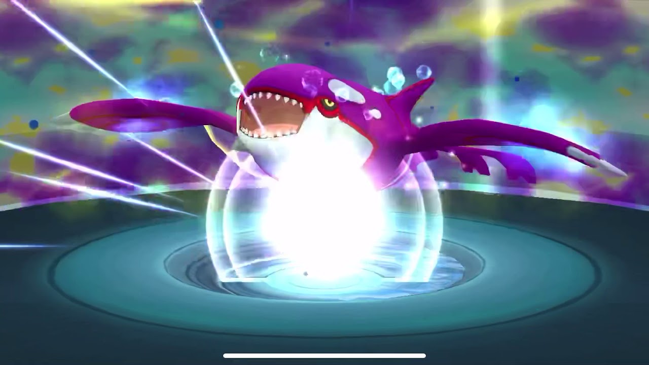 Shiny Mega Kyogre evolution - Trainer Canyon - YouTube