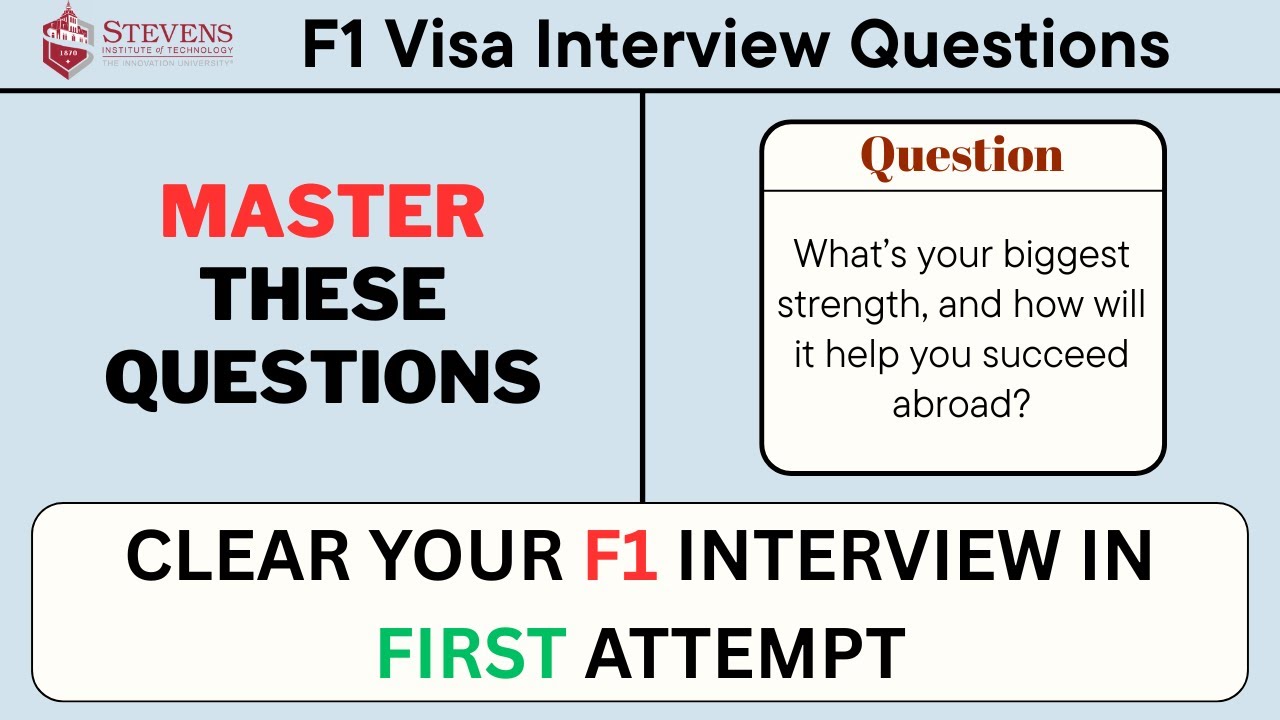 F1 Visa Interview Questions 2025 | Stevens Institute of Technology ...