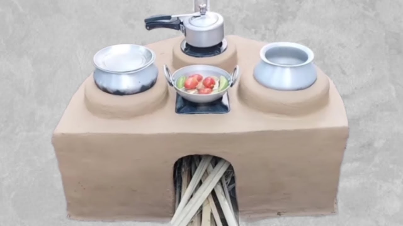 How to make Multiple 4 in 1 Clay Stove| Village Chulha Design| Premitiv ...
