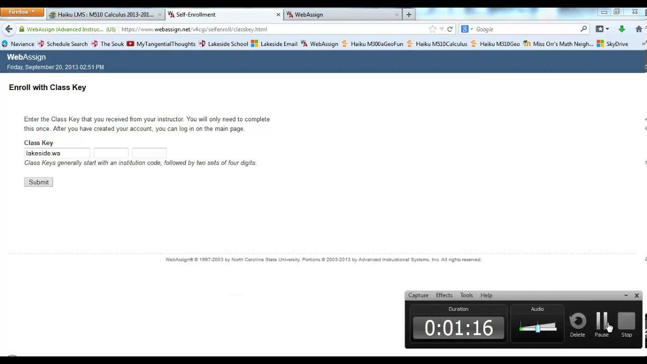 Setting Up Webassign Account Youtube 4135