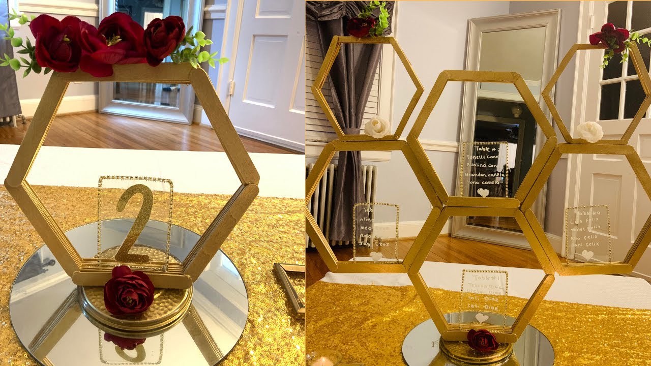 DOLLAR TREE CENTERPIECES, SEATING CHART DIY - YouTube