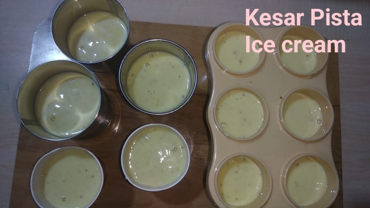 Easy homemade Kesar Pista Ice Cream Recipe | Saffron Pistachio Kulfi ...