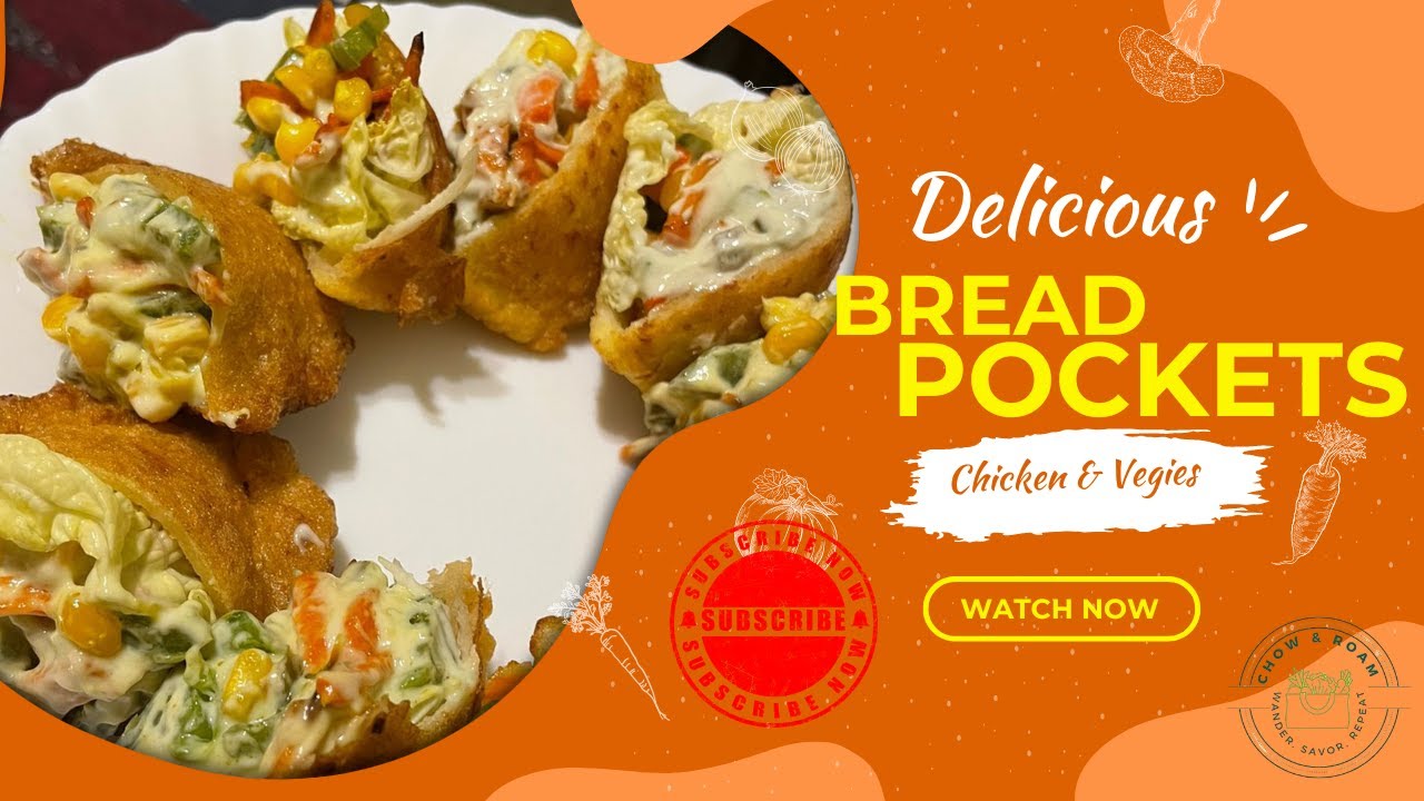 Bread Pockets Recipe || Chicken Bread Pockets Recipe || Quick & Easy ...