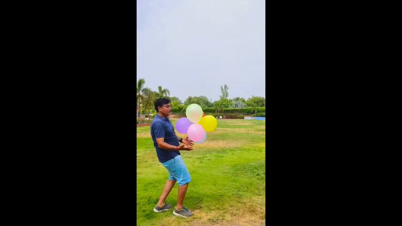 Multicolour Ballon 🎈 Flying In The Garden - YouTube