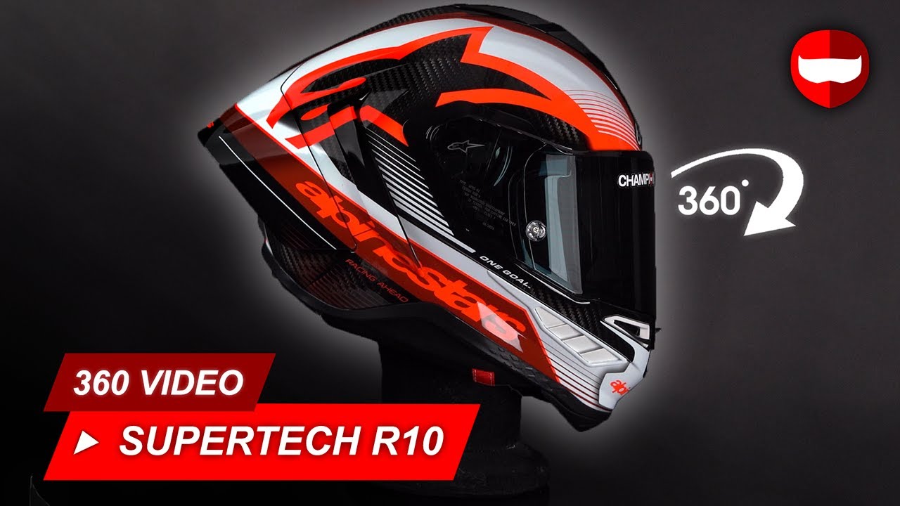 Alpinestars Supertech R10 Black Carb Red White Glossy - Showcase - YouTube