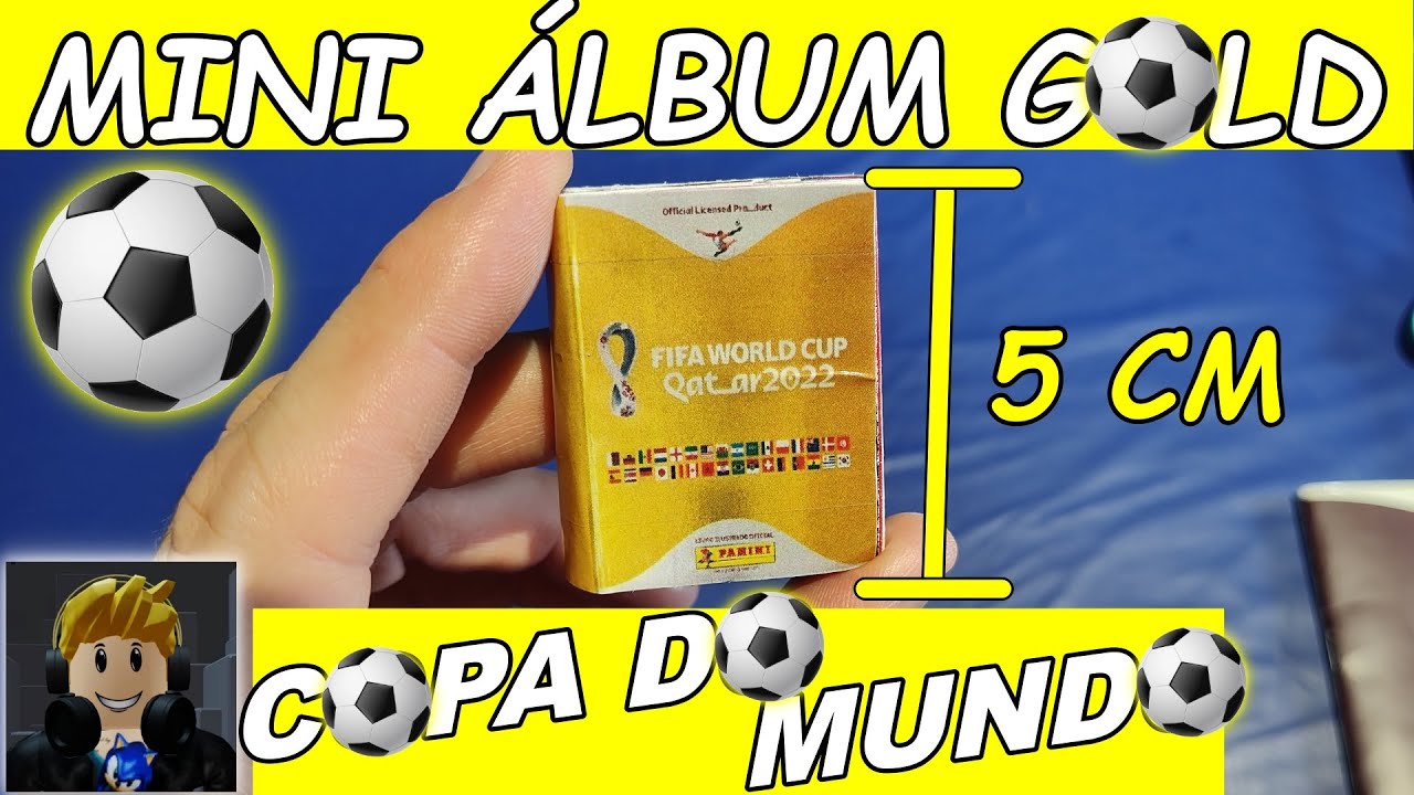 TUTORIAL MINI ALBUM DOURADO DA COPA DO MUNDO DE 2022 NO QATAR. PASSO A ...