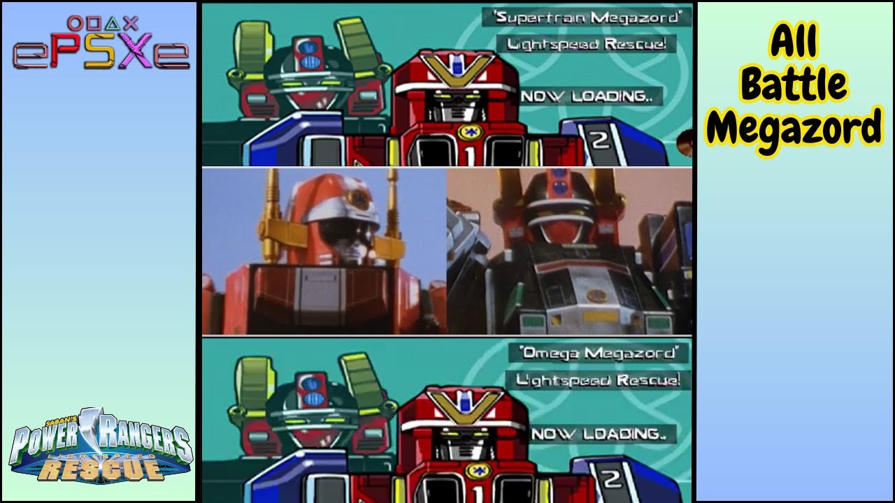 Power Ranger Lightspeed Rescue (ePSXe) - All Battle Megazord - YouTube