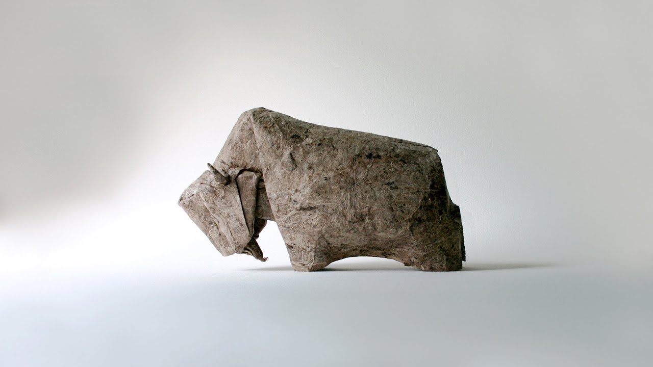 Origami bison by Giang Dinh - YouTube