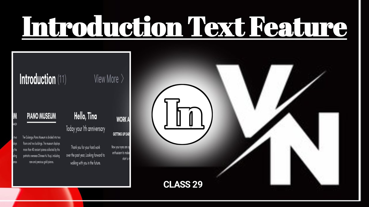 ‎How to add Introduction Text Feature in VN | VN me Introduction Text ...