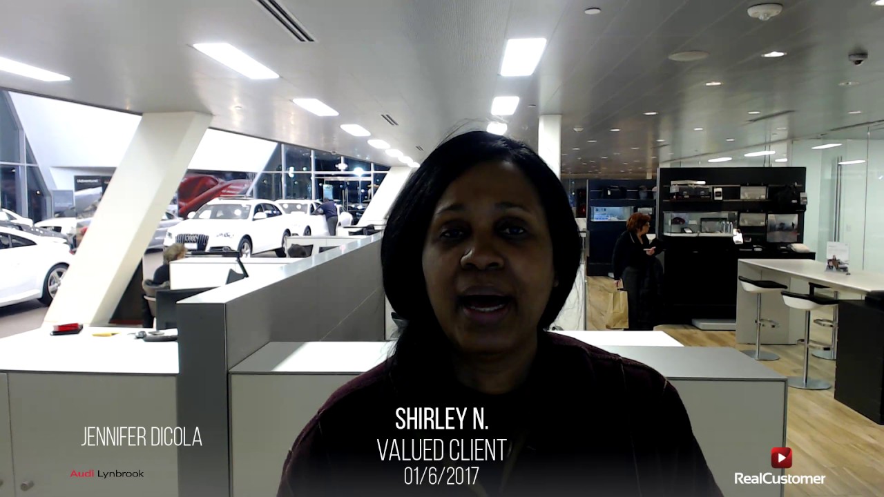Shirley Reviews Audi of Lynbrook and Jennifer Dicola - YouTube