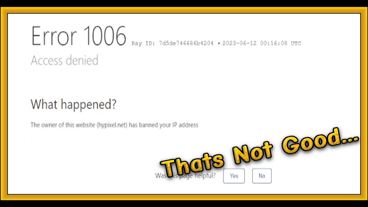 Hypixel IP Banned Me! {Lol} - YouTube