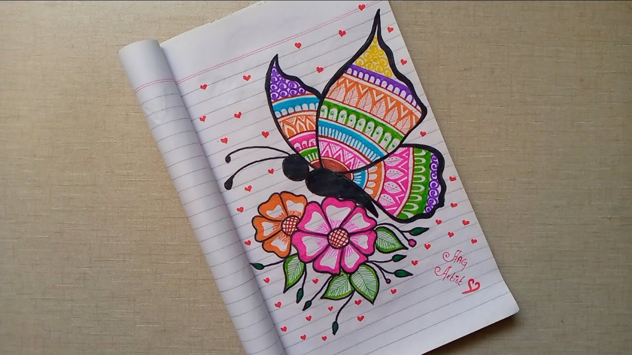 •AAG | Butterfly sitting on a flower mandala art | color mandala ...
