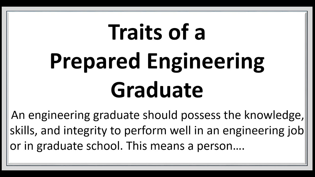 Traits of a Prepared Engineer - Introduction & Traits in Action - YouTube