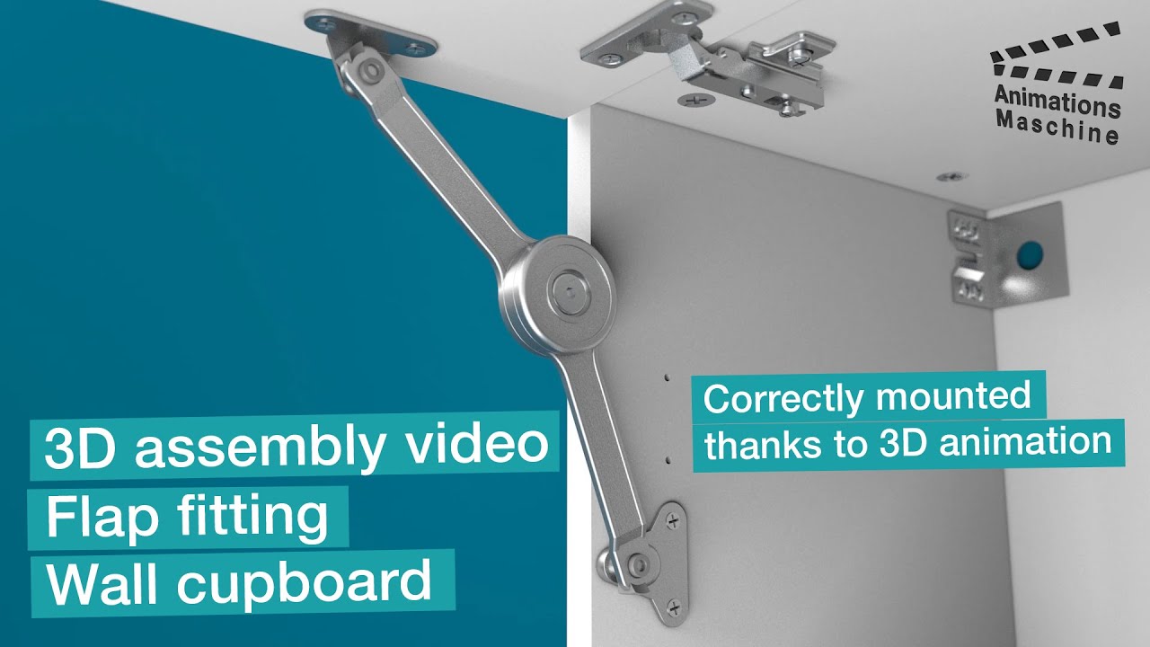 3D assembly tip Correctly assemble the flap fitting of a wall cabinet ...