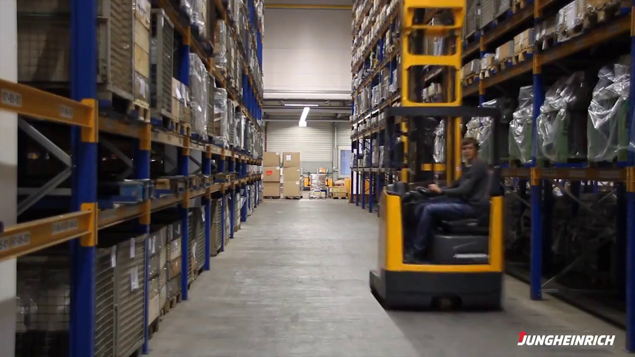 Jungheinrich Reach Truck Warehouse Control - YouTube