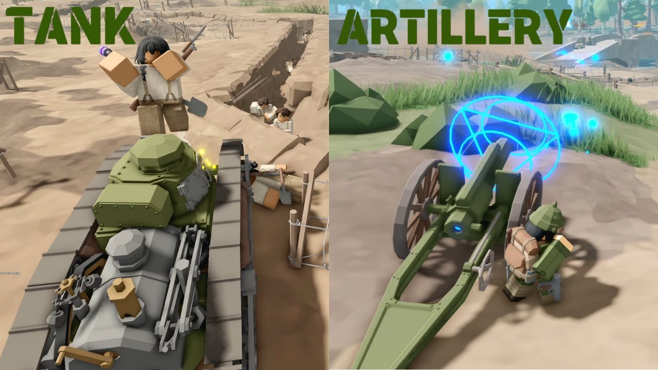Roblox Pordier at War - TANK & ARTILLERY Gameplay - YouTube