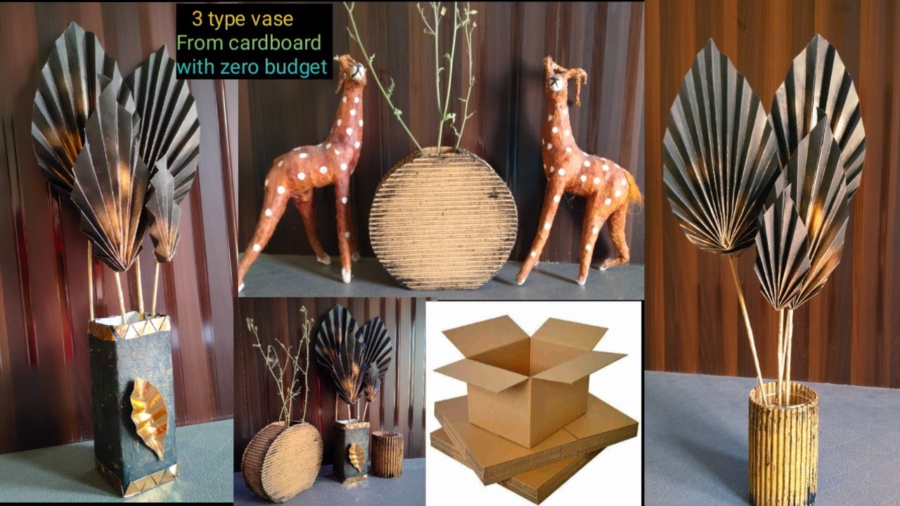 3 Amazing Vash from cardboard | Home decore ideas l home decor ideas ...
