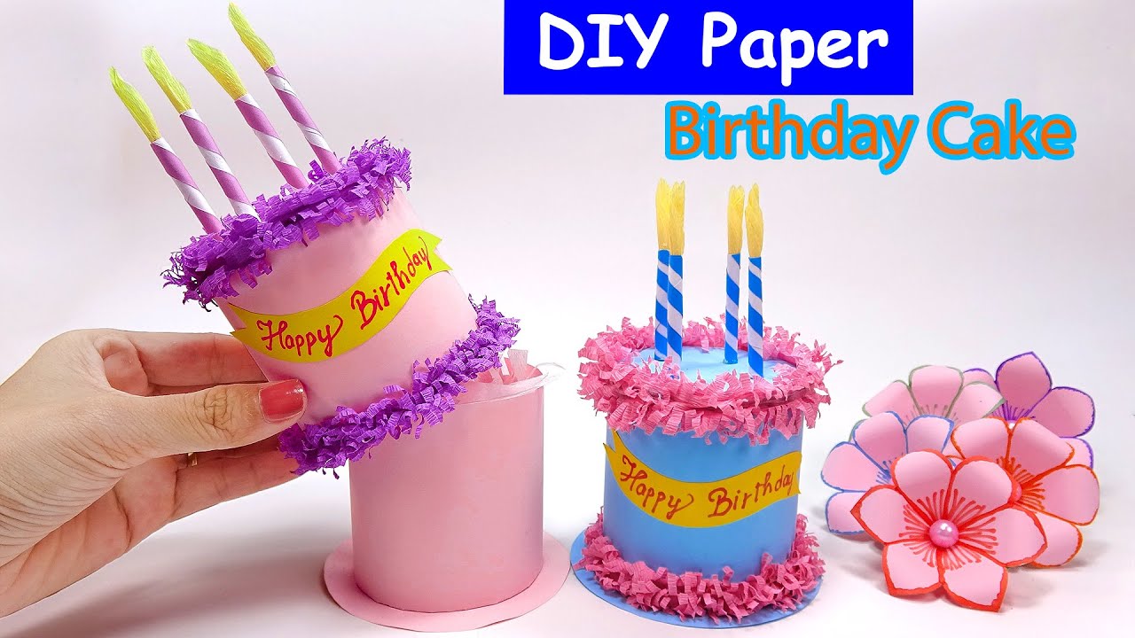 Origami Birthday Cake | Cake Gift Box Ideas | Paper Cake Tutorial - YouTube