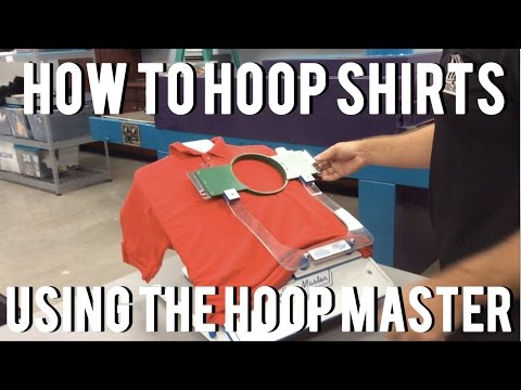 Embroidery Tutorial - Hooping Shirt using the Hoop Master - YouTube