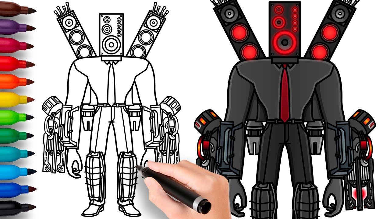 HOW TO DRAW BERNARD LARGE SPEAKERMAN | Skibidi Toilet Multiverse - Easy ...