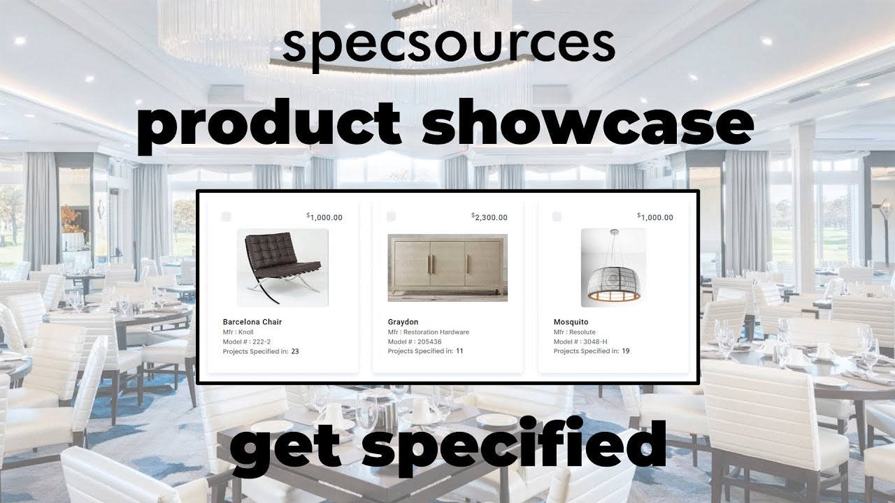 Specsources Launches Manufacturer Product Showcase at HD Expo - YouTube