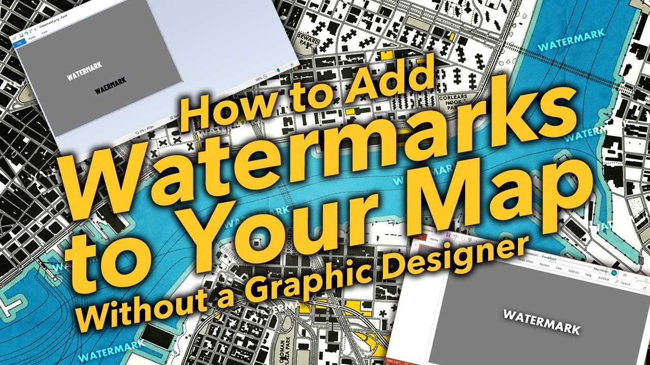 How to add a watermark to your ArcGIS Pro map...using Paint or ...